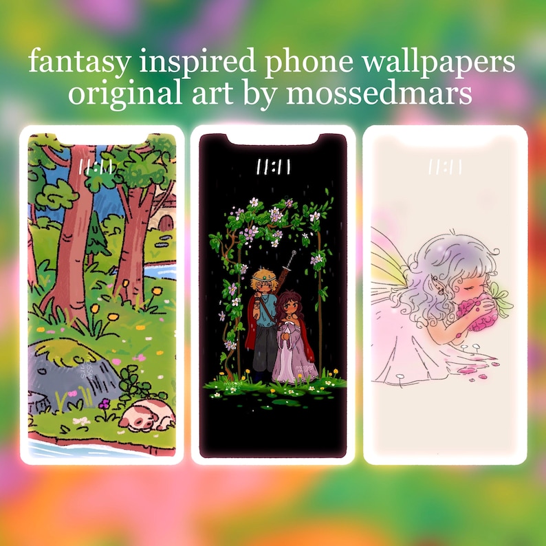 Cute Fairy Fantasy Forest Phone Wallpaper Fairycore Spring Aesthetic ...