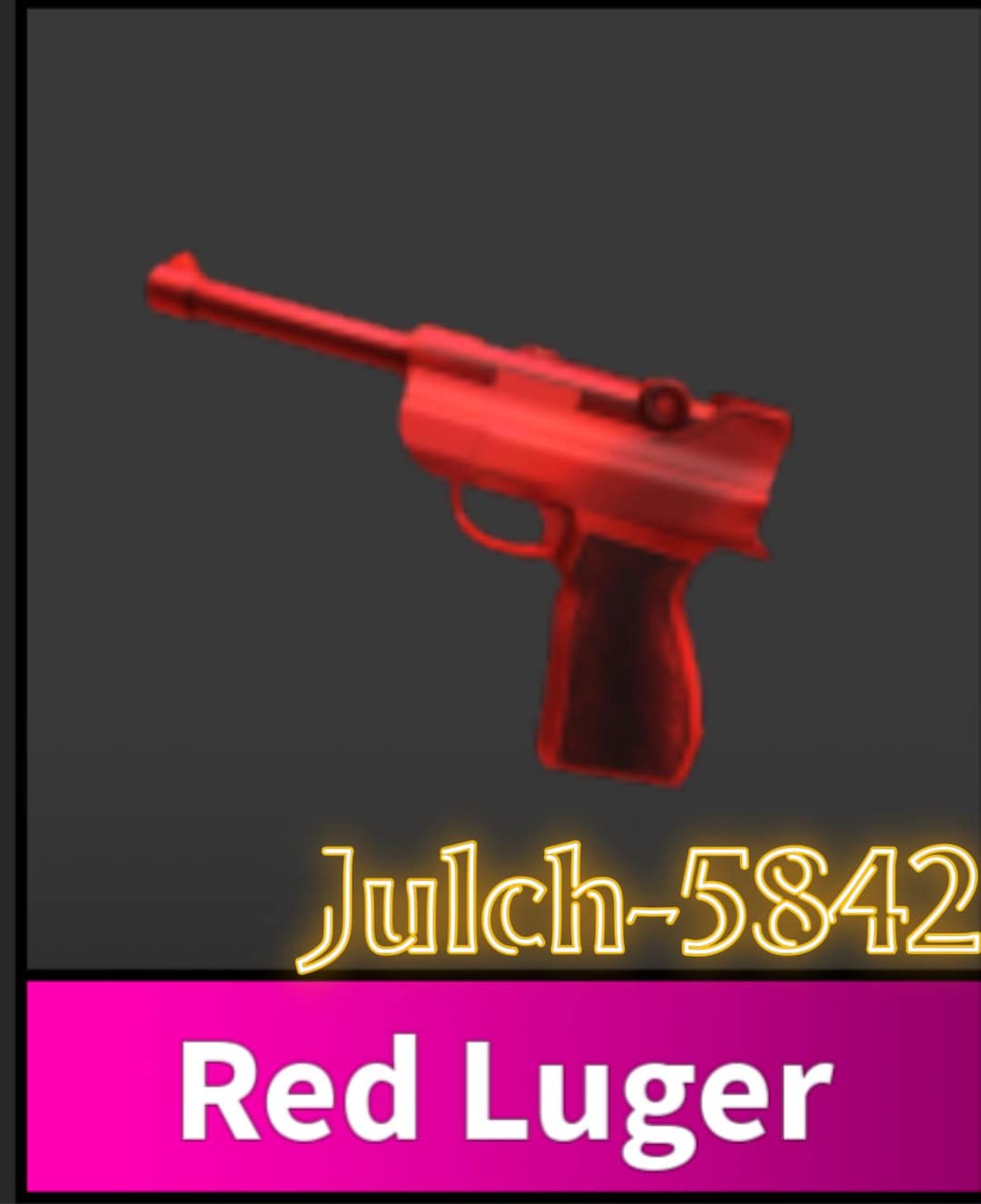 Murder Mystery 2 Red Luger Godly Gun - Etsy