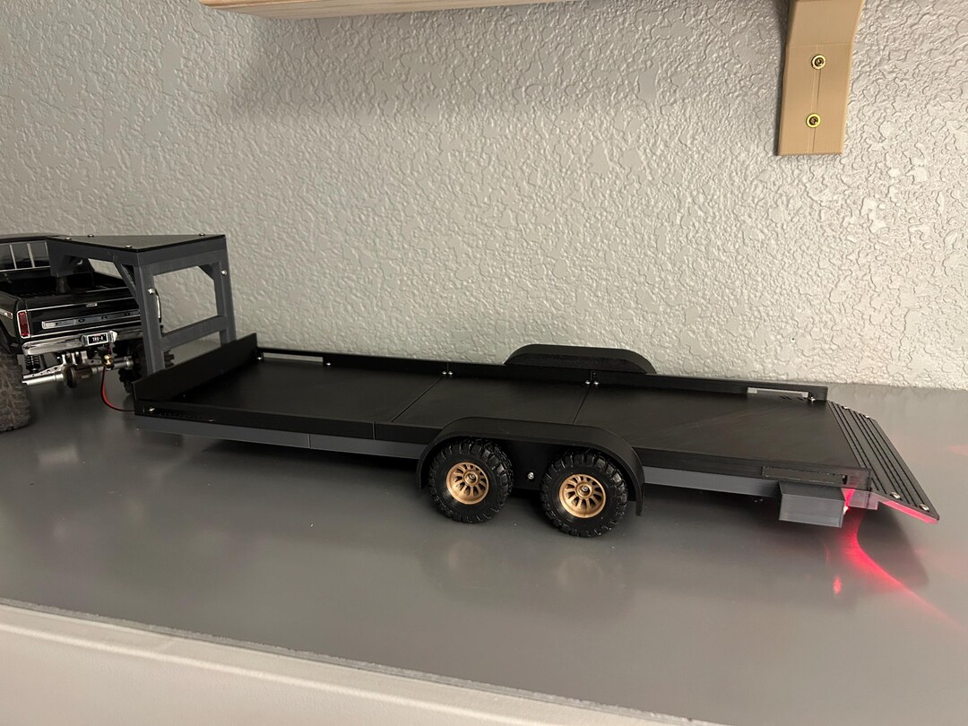 RC Trailer NEW Gooseneck Flatbed Dovetail and Taillights, Articulating ...