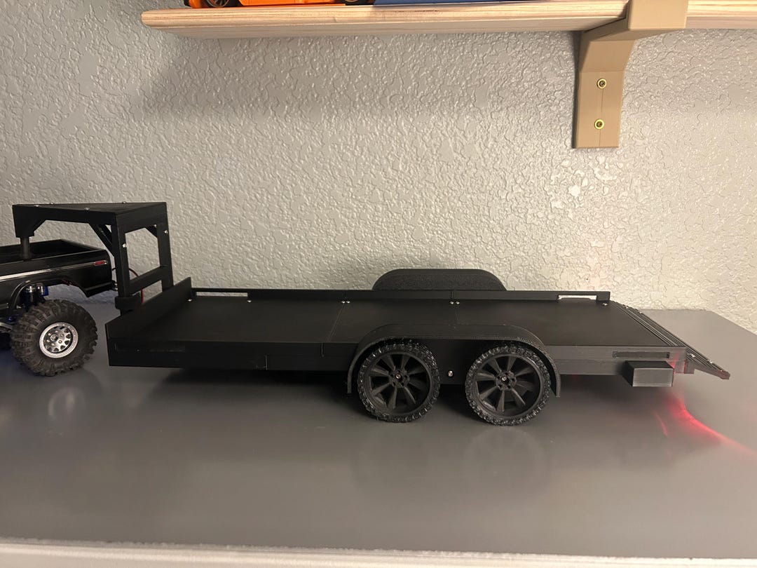 RC Trailer EXTRA Wide Gooseneck Flat Bed Version, Toy Trailer, Model ...