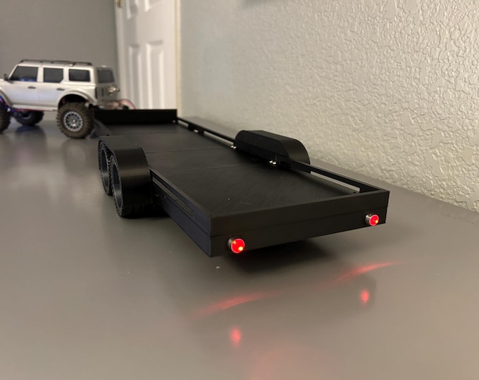 RC Flatbed Trailer With Tail Lights, Toy Trailer, Model Trailer, 1/24 ...