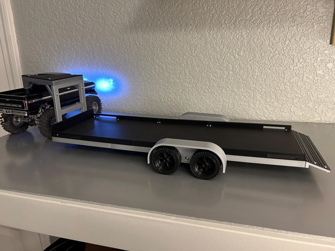 RC Trailer NEW Gooseneck Flat Bed Version, Toy Trailer, Model Trailer ...