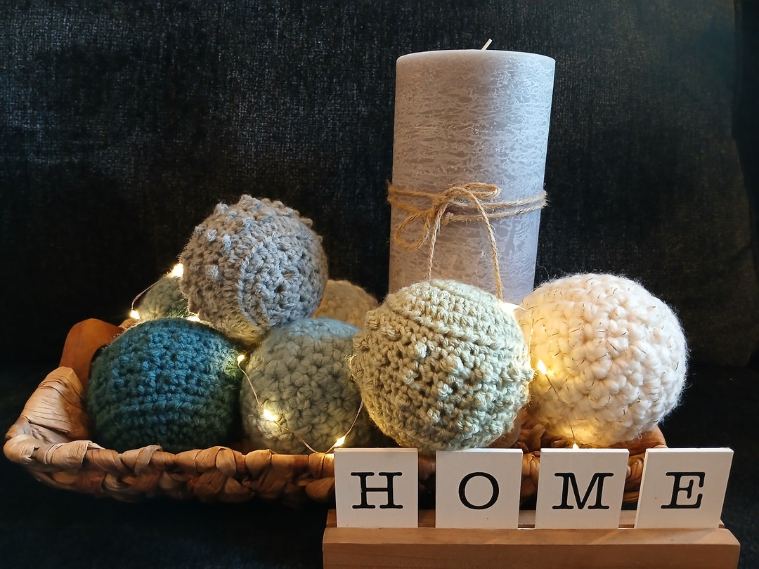 Rustic Crocheted Ornaments/baubles - Etsy