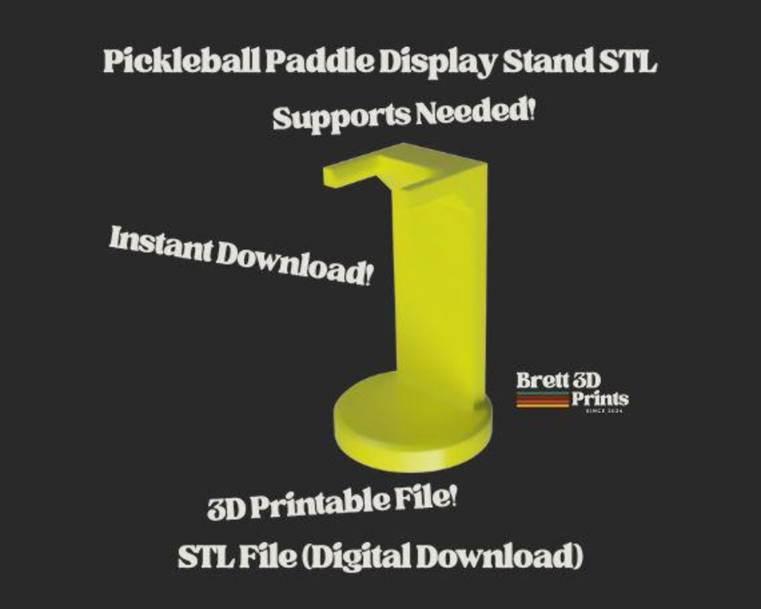 Pickleball Paddle Stand STL – Digital Download – 3D Printable Display ...