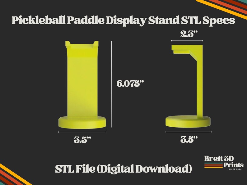 Pickleball Paddle Stand STL – Digital Download – 3D Printable Display ...