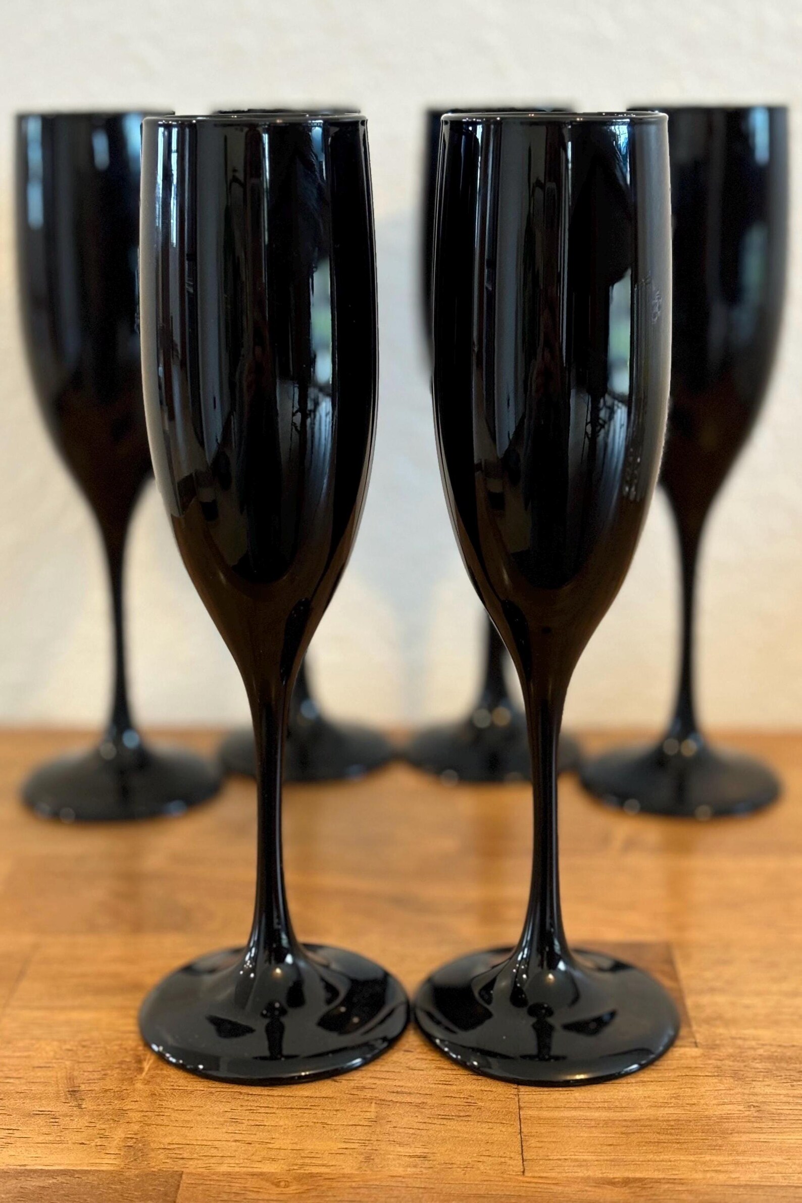 Vintage Champagne Flutes, Libbey Black Amethyst- Set of 6 - Etsy