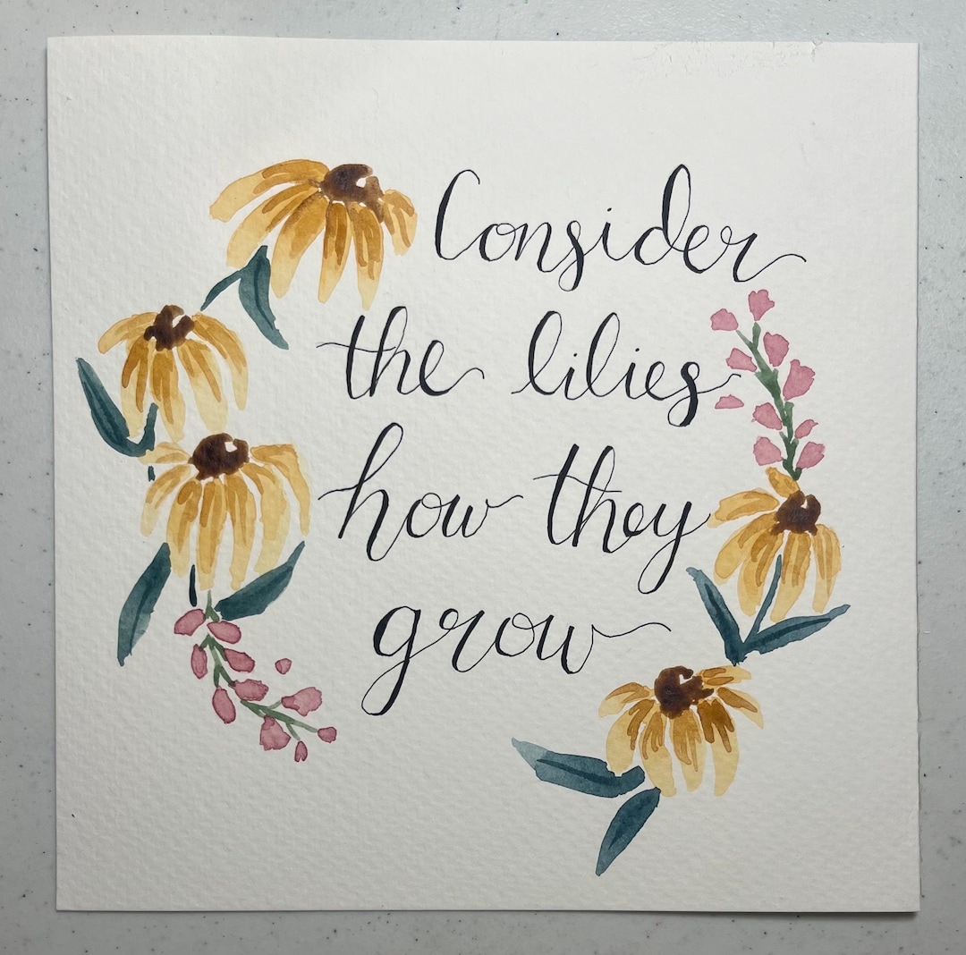 Watercolor Bible Verse or Encouraging Phrase - Custom Art // Bible ...