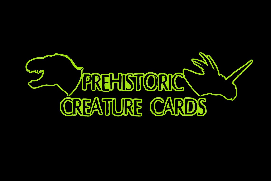 Prehistoric Creature Cards Collection 01 Cards 1-8 - Etsy