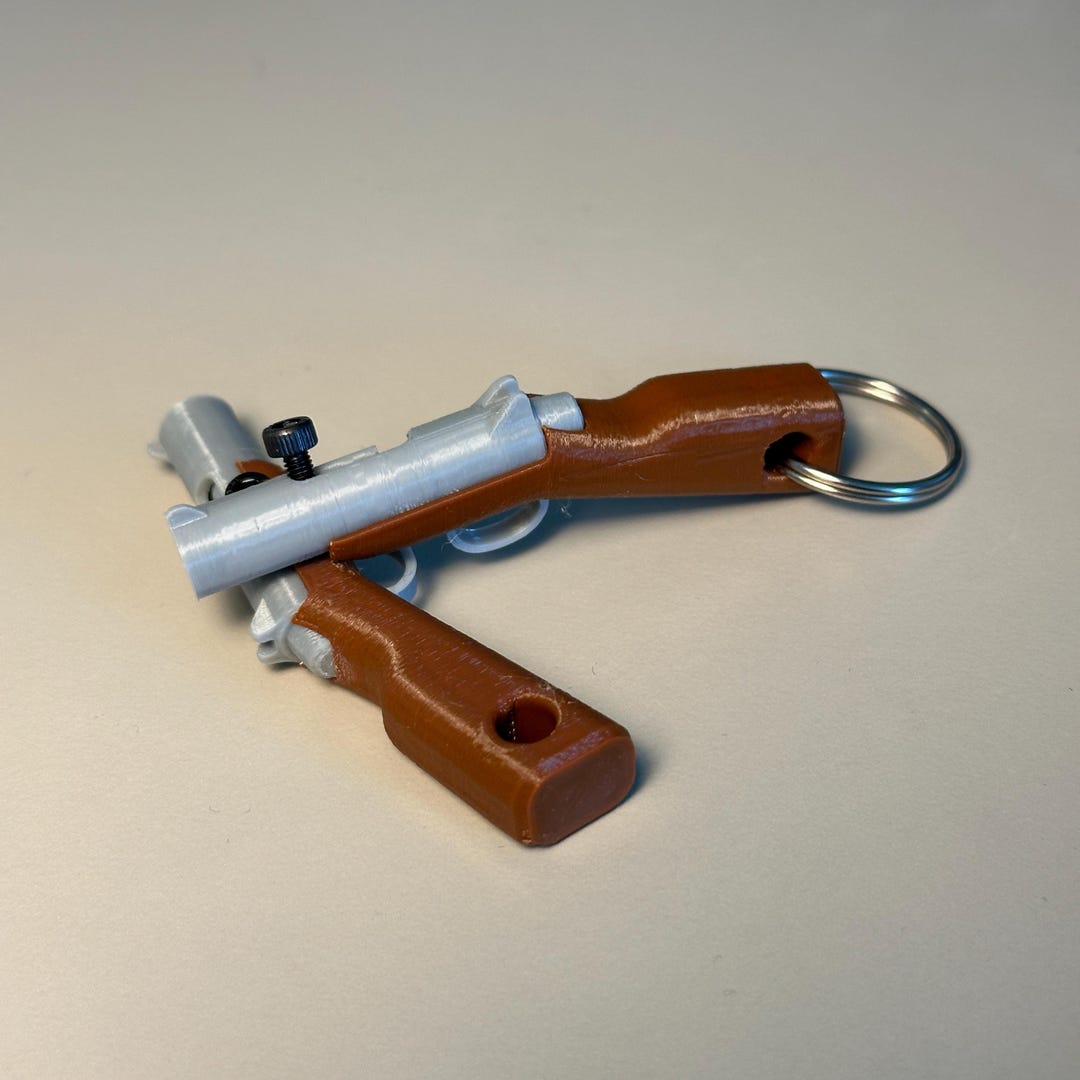 Mini Rifle Keychain 3D Printed BB Launcher With Bullet Chain, Gift ...