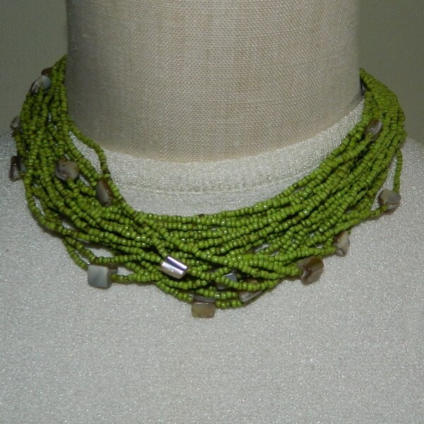 Lime Green Necklace - Etsy