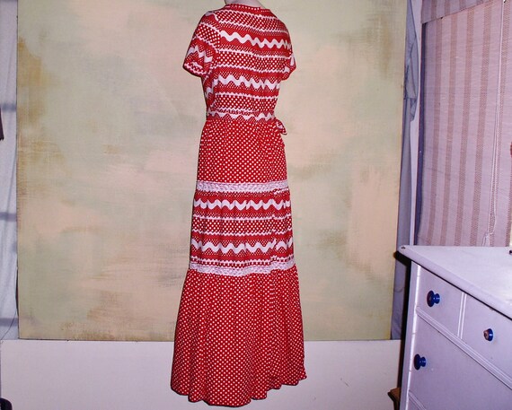 Red and White Polka Dot Little House Party Dress OOAK… - Gem