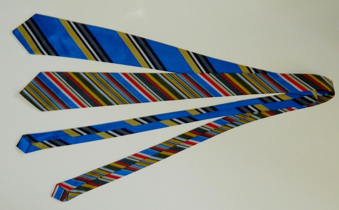 Vintage Striped Tie: 54" Regimental Silk Necktie - Etsy