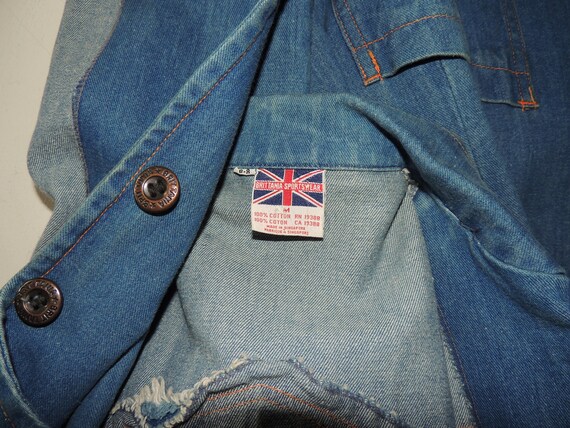 M 1970s Jean Jacket British Mod Rodeo Cowgirl Riding … - Gem