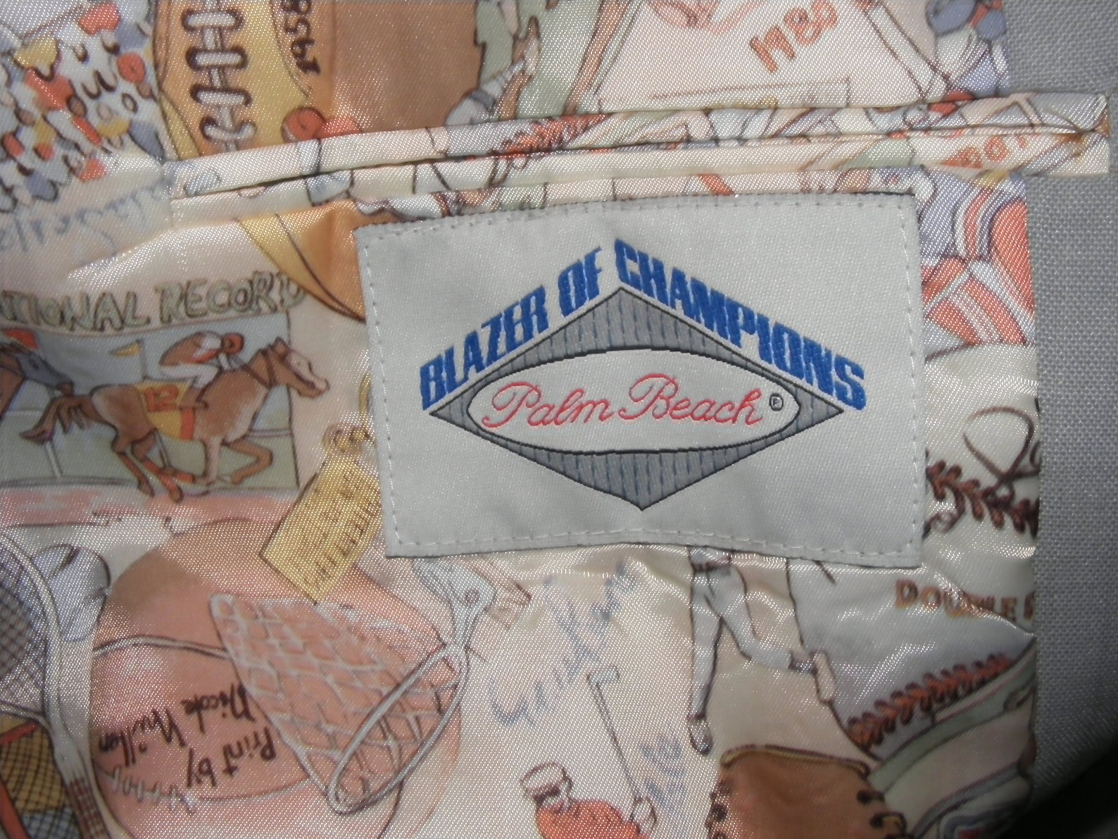 42 Palm Beach Blazer of Champions Pale Gray Gold Logo Buttons Novelty ...