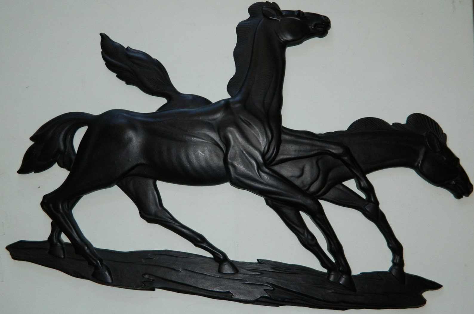 Black Roman Horses Mid Century Modern Large Hollywood Regency - Etsy