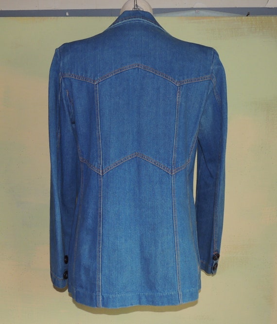 M 1970s Jean Jacket British Mod Rodeo Cowgirl Riding … - Gem