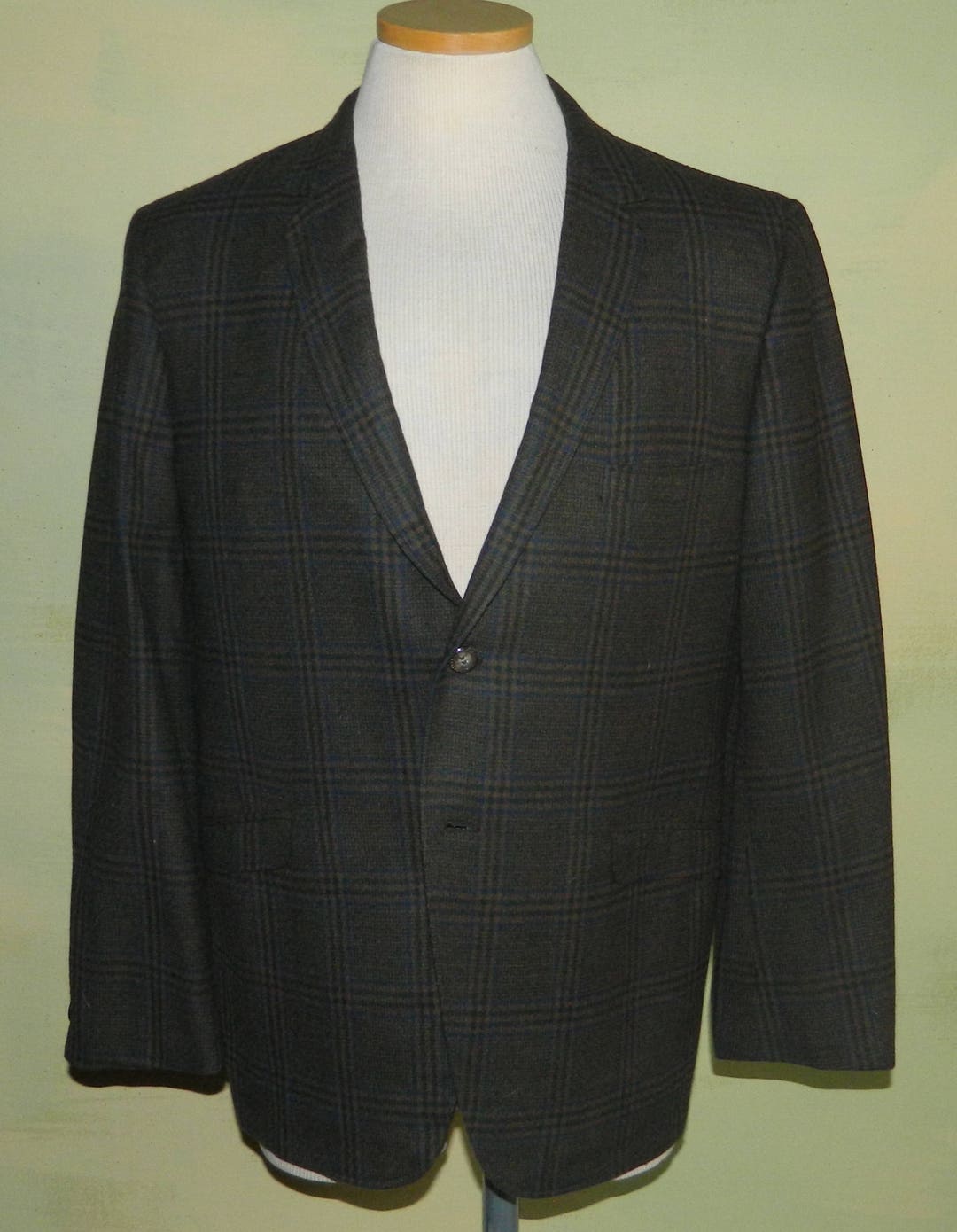 40 50s 60s Curlee Clothes Mad Men Wool Plaid Mens Sport Coat - Etsy