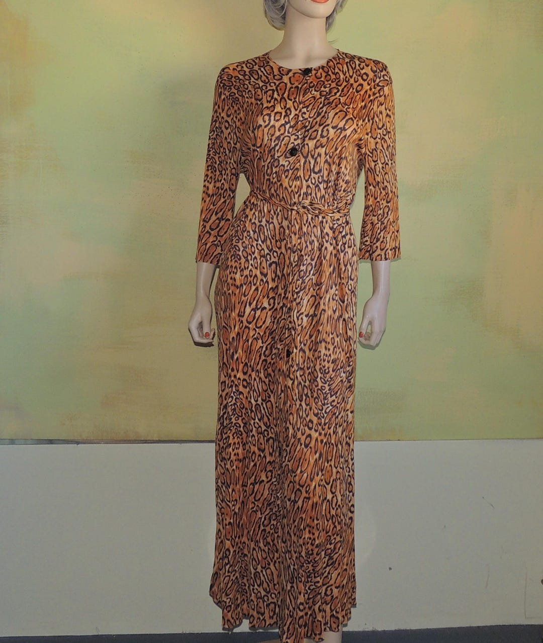 S Vintage Fredericks of Hollywood Robe Novelty Ocelot Print Leopard ...