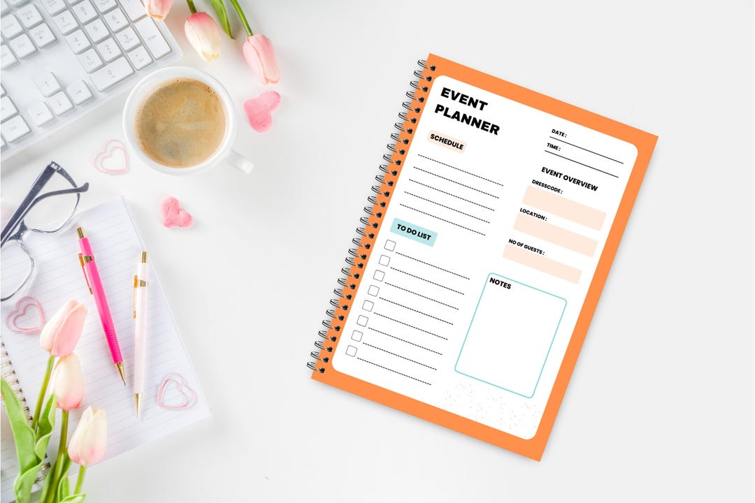 Orange Event Planner | Organizer | Party Organizer | to Do List ...