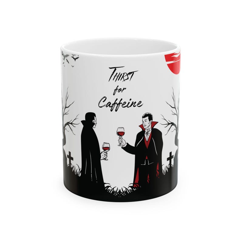 Cozy Vampire Coffee Mug, Spooky Halloween Mug, Fall Mug, Autumn Mug ...
