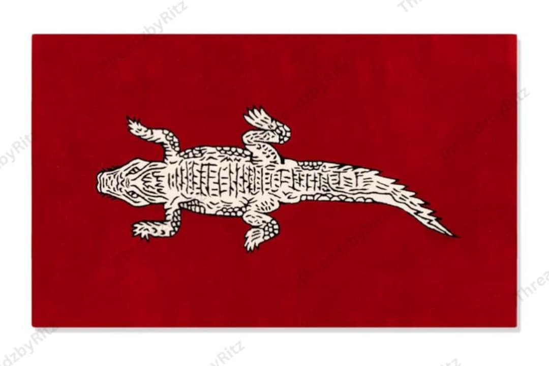WHITE CROCODILE RUG Carpet Area Rug Alligator Rug Crocodile Carpet ...