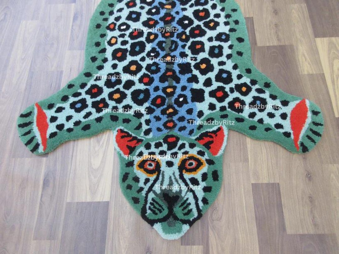 Cheetah Rug, Cheetah Décor, Animal Shape Rug, Cheetah Pattern, Leopard ...
