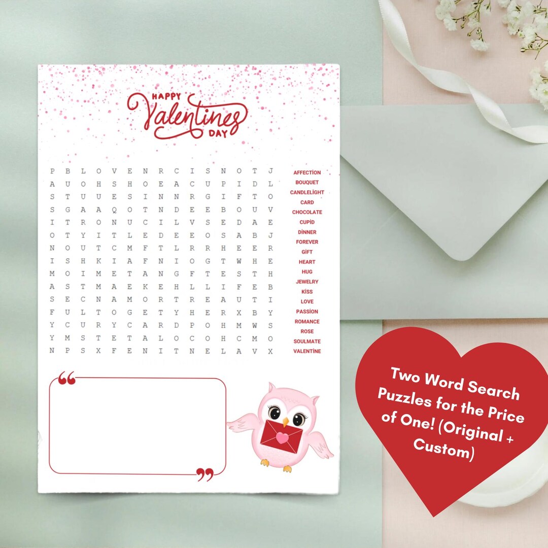 Custom Valentines Day Puzzle, Printable Best Gifts for Him, Couples ...