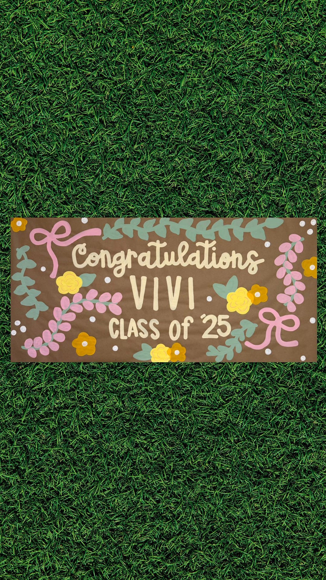 Floral Graduation Banner - Etsy