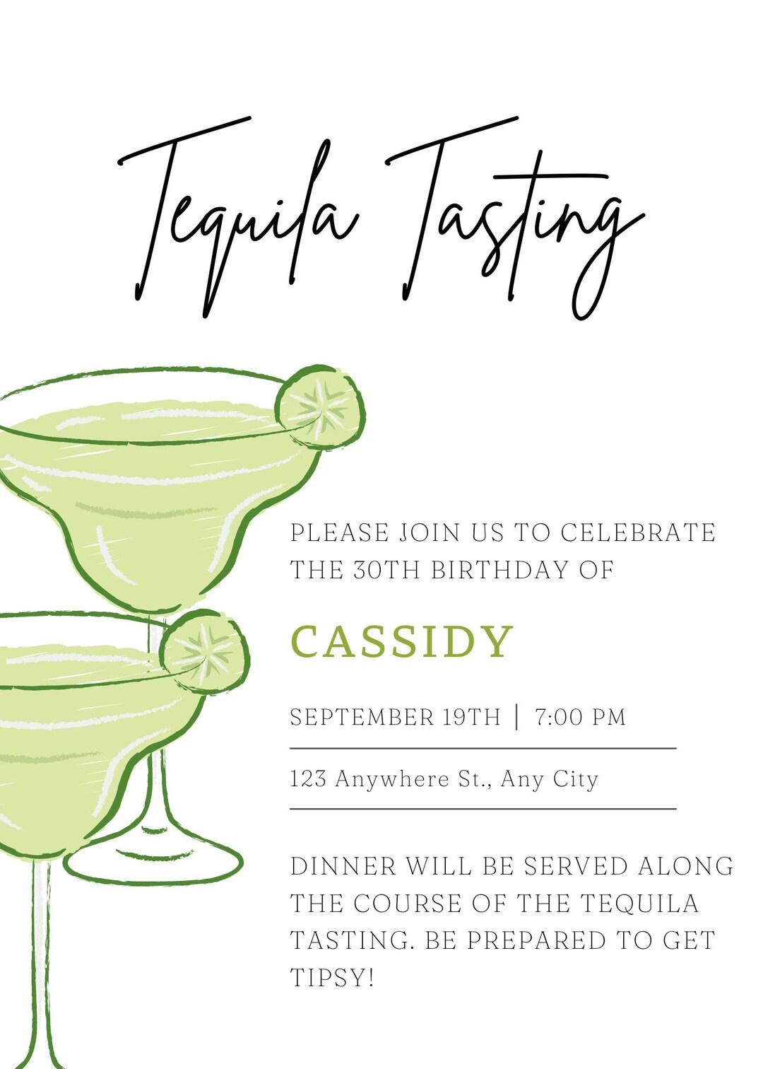 Tequila Tasting Birthday Invitation - Etsy