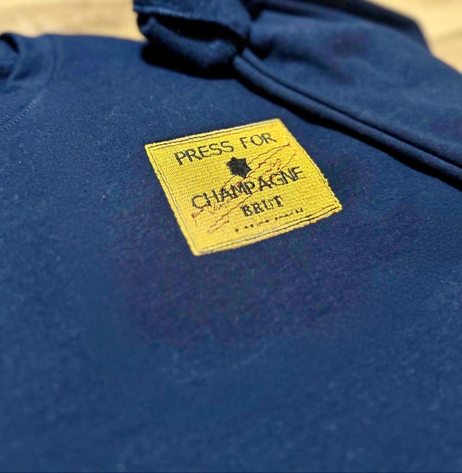Champagne Bottle Embroidered Sweatshirt, Champagne Lovers, Champagne ...