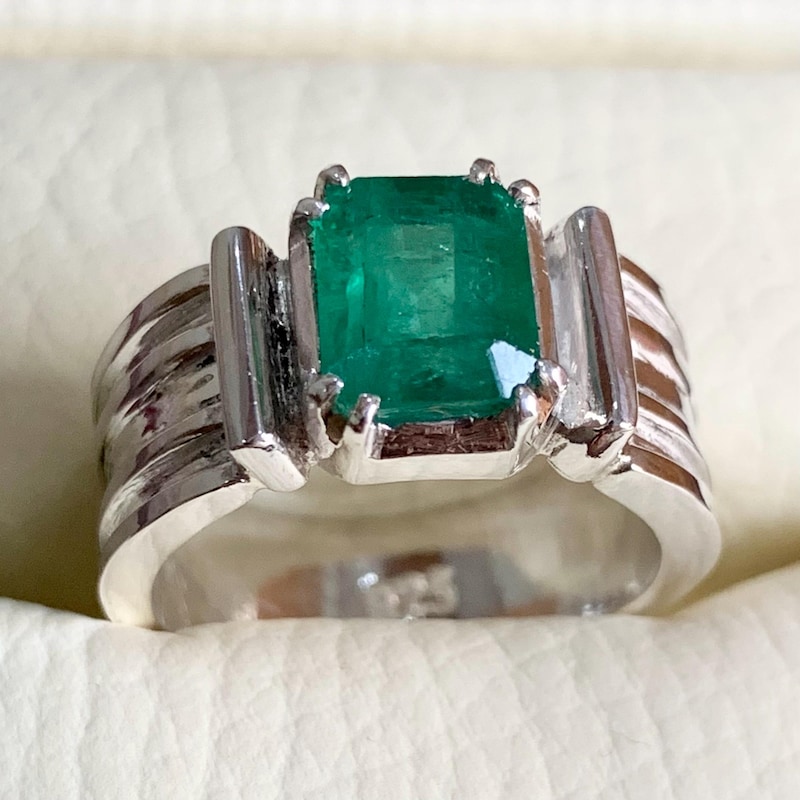 Men Emerald Ring - Etsy
