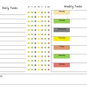 Chore Chart Printable Task Chart Editable Chart Responsibility Chart ...