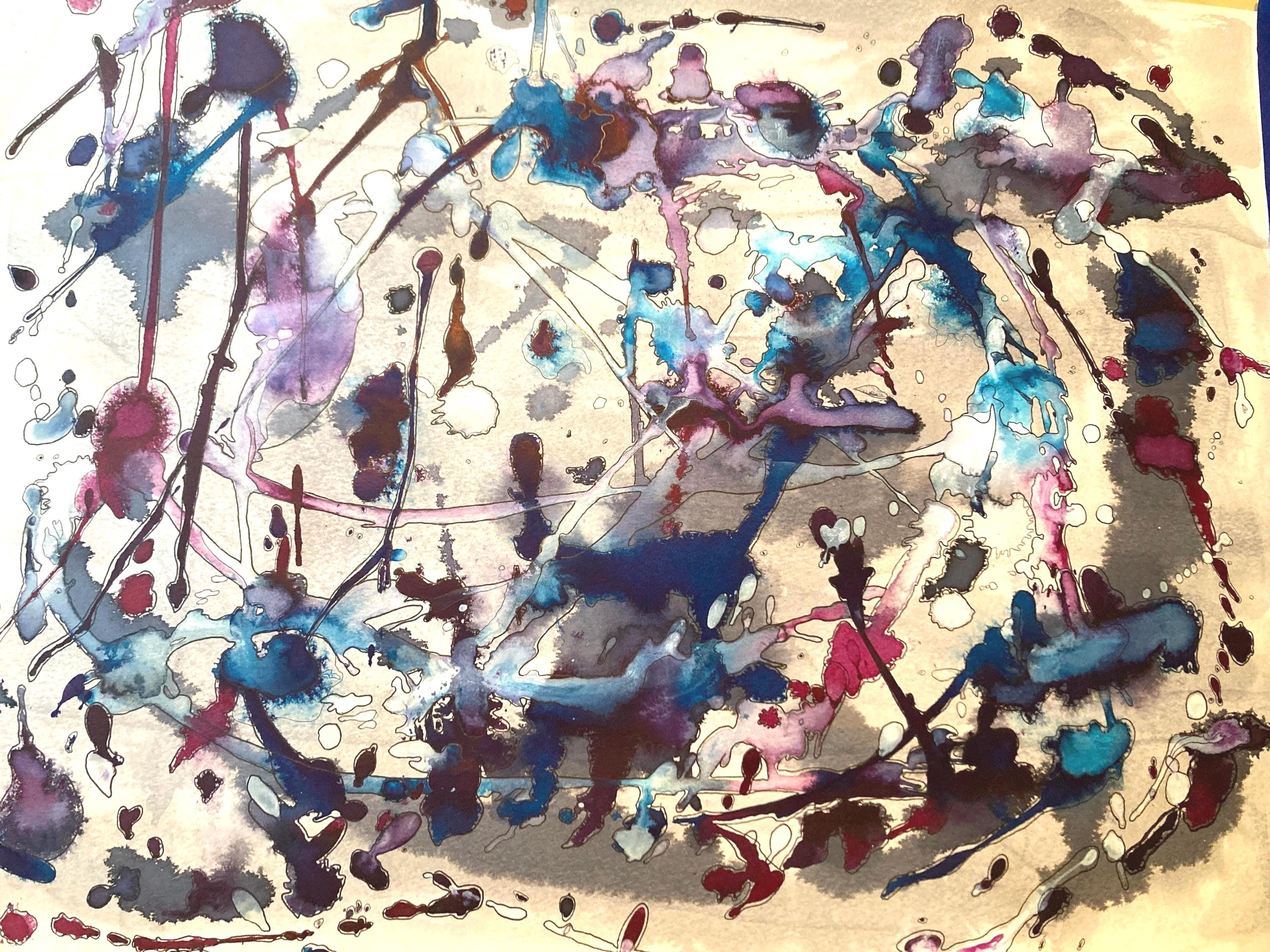 Watercolor Ink Painting, Original, Cold Pressed, Abstract, Minimal ...