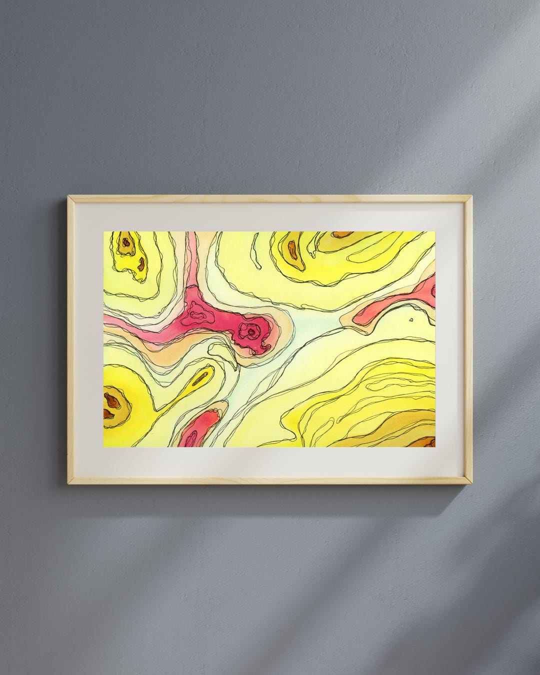 Unique Fantasy Map Topographic Watercolor Painting | Variety of Sizes ...