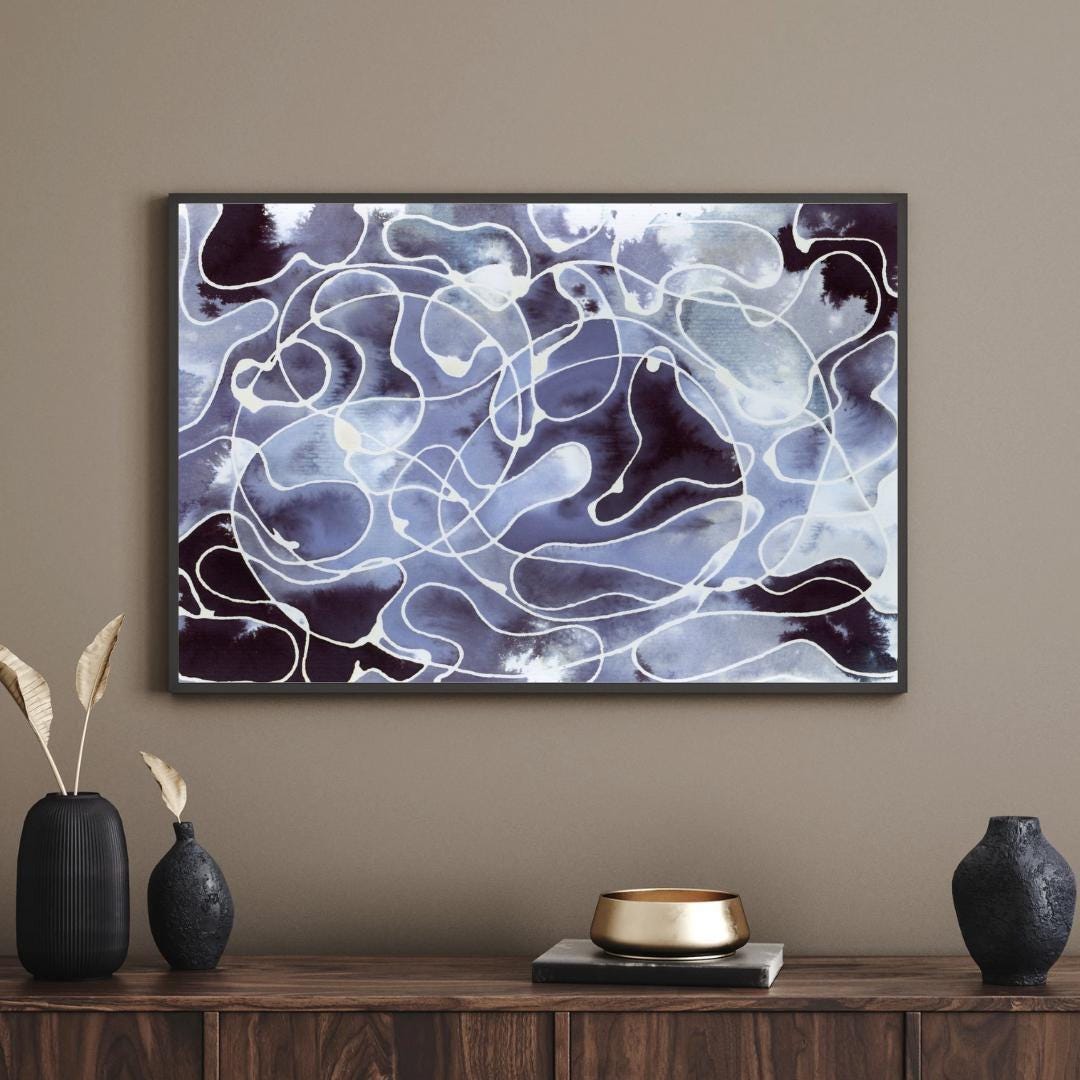 Watercolor Ink Painting on Acrylic Primed Paper, Archival Print, Color ...