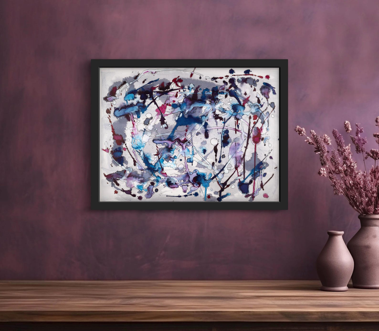 Watercolor Ink Painting, Original, Cold Pressed, Abstract, Minimal ...