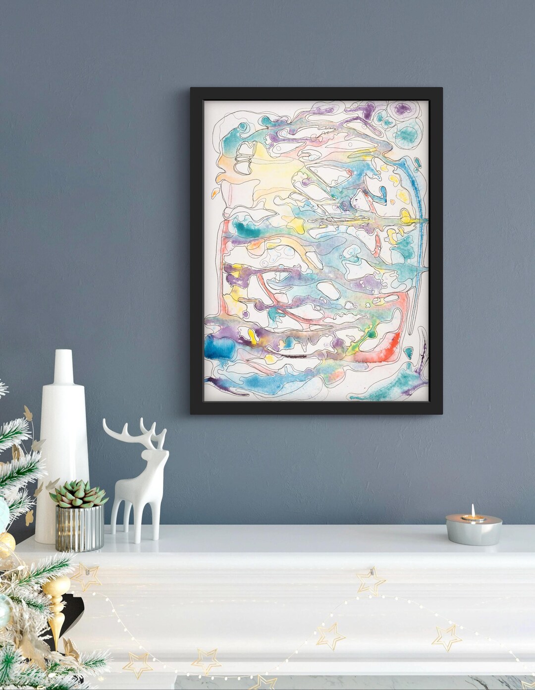 Watercolor Ink Painting on Cold Pressed Paper, Color Theory, Ink Blot ...