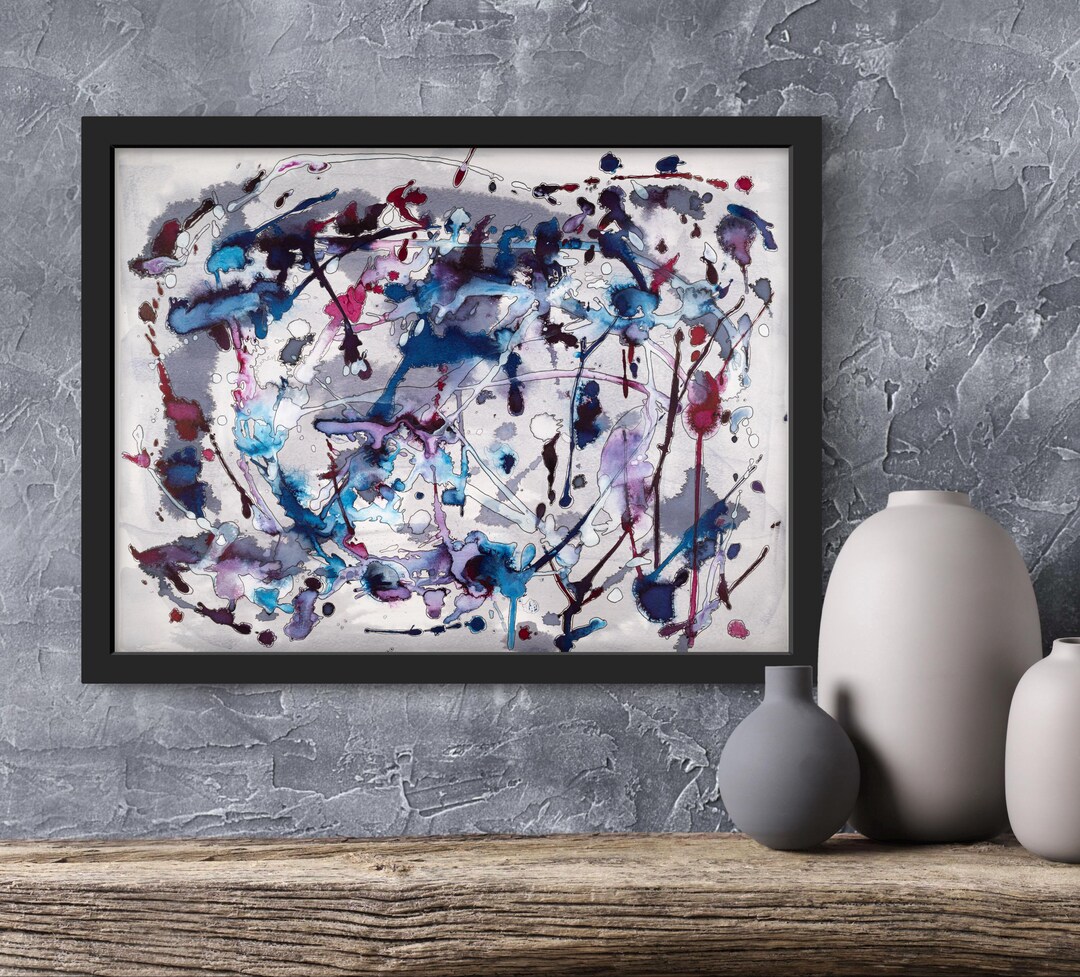 Watercolor Ink Painting, Original, Cold Pressed, Abstract, Minimal ...
