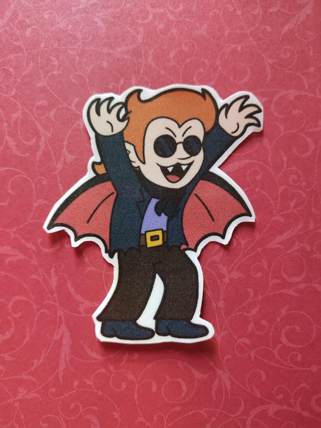 Silly Vampire (colour Variant) Original Character Homemade Sticker - Etsy