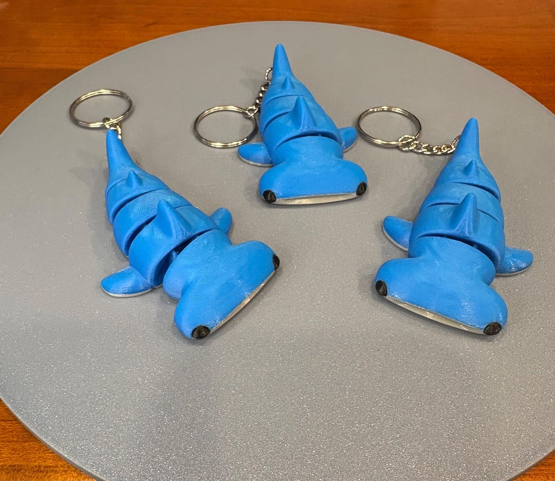 Hammerhead Shark Flexi Keychain - Etsy