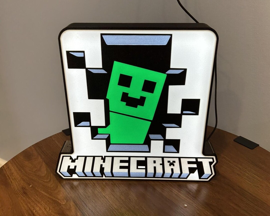 Minecraft Creeper Lightbox - Etsy