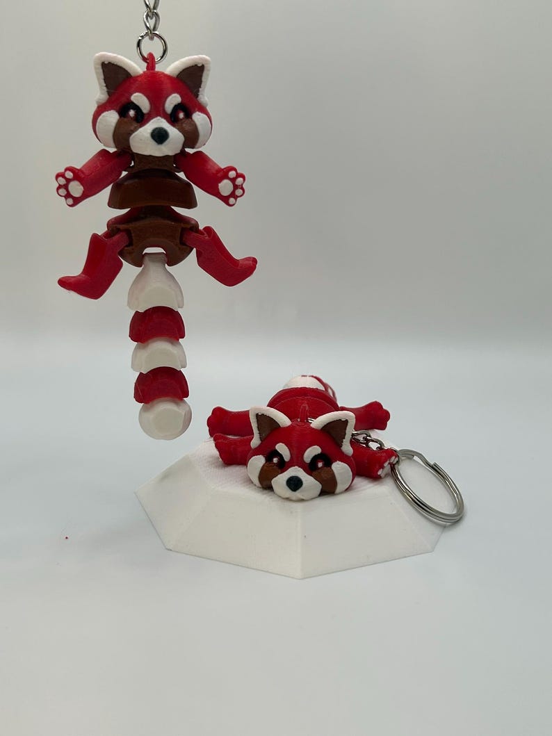 Red Panda Keychain - Etsy