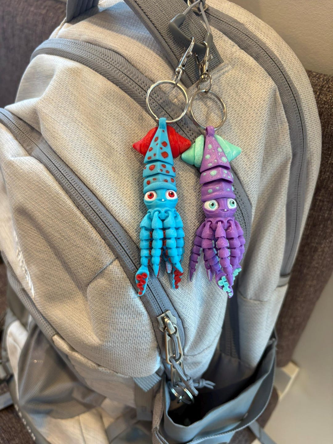 Flexible Squid Keychain - New Model!! - Super Cute Sea Creature Bag Tag ...