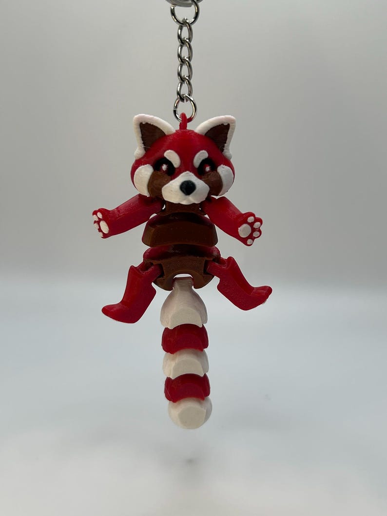 Red Panda Keychain - Etsy