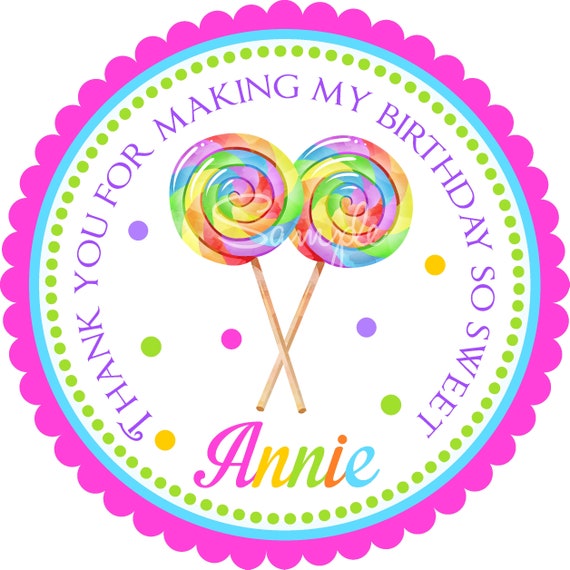 Personalized Lollipop Wrappers