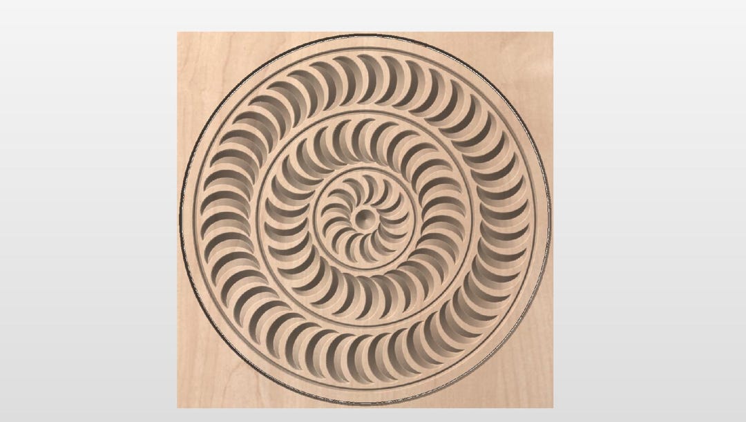 Vectric Vcarve and Aspire Project - Wall Art - Circle With Moons in Alternating Directions - Etsy