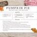 Editable Recipe Cards Template, Fall Themed Printable Recipe Card, DIY ...