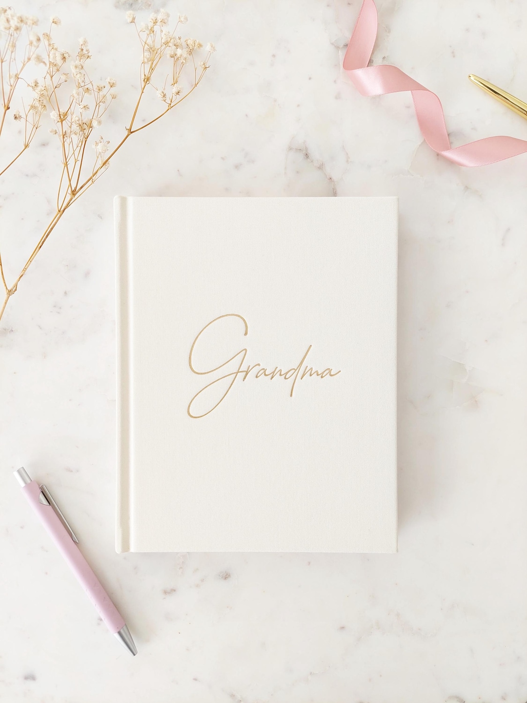 GRANDMA Grandparent Memory Journal | IVORY LINEN | Legacy Book | Life ...