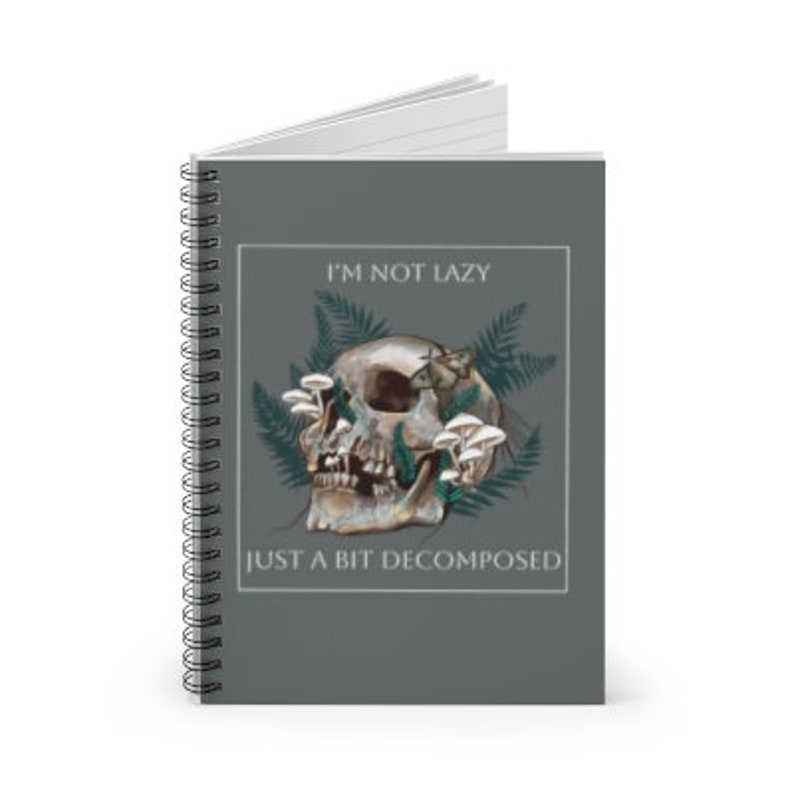 Skull Rebirth Halloween Spiral Notebook, Gothic Witchy Journal, Aesthetic Diary, Spooky Season ...