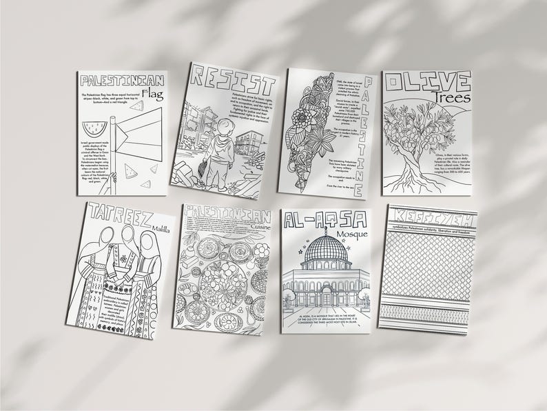Printable Palestine Themed Colouring Pages | Arabic Art, Cultural ...